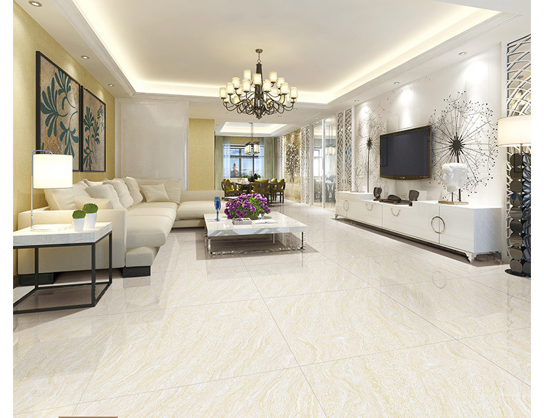 600x600mm Polished Porcelain Tiles - White & Grey AAA Grade
