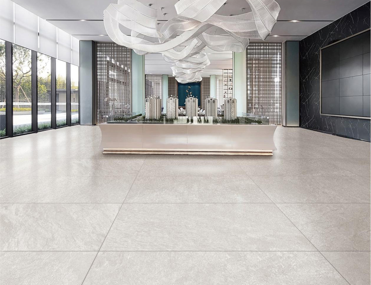 SGS Homogeneous Rustic Porcelain Floor Tiles , Non Slip 10mm Vitrified ...